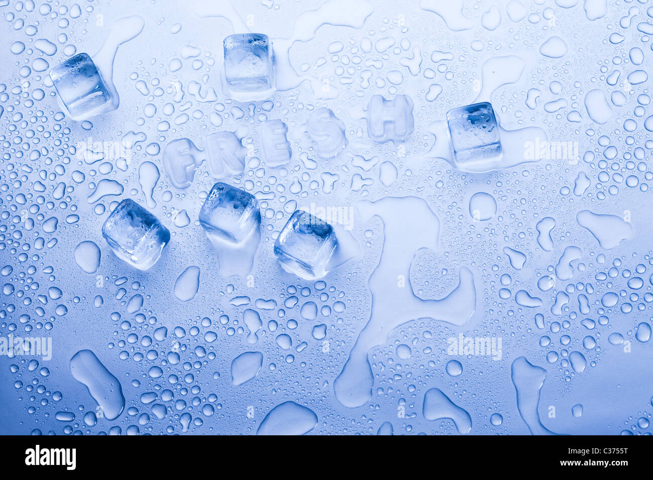 Ice cubes & aqua Stock Photo - Alamy