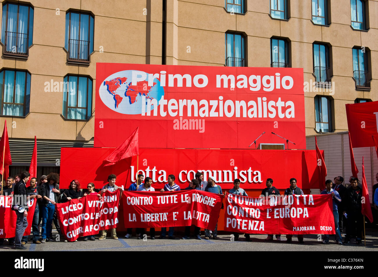 Primo maggio, May 1 event, May day, Milan 2011, Italy Stock Photo - Alamy