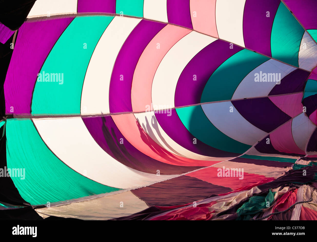 Shadows of spectators. Hot air Balloon Fiesta, October, 2010 ...