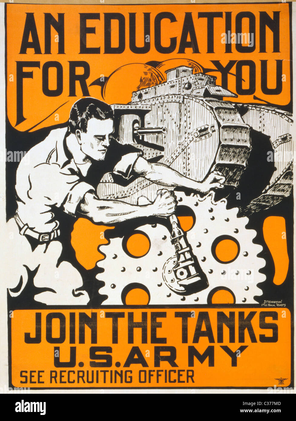 An education for you Join the tanks U.S. Army - 1919 Army Recruiting ...