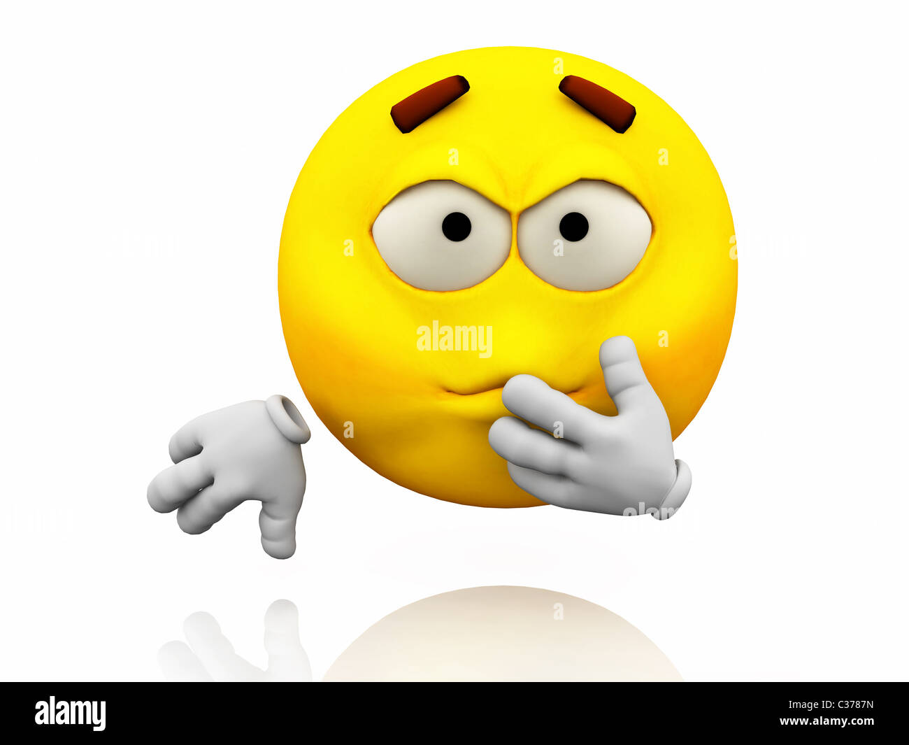 Smiley, emoticon. Facial expression. Sick emotional expression on a ...