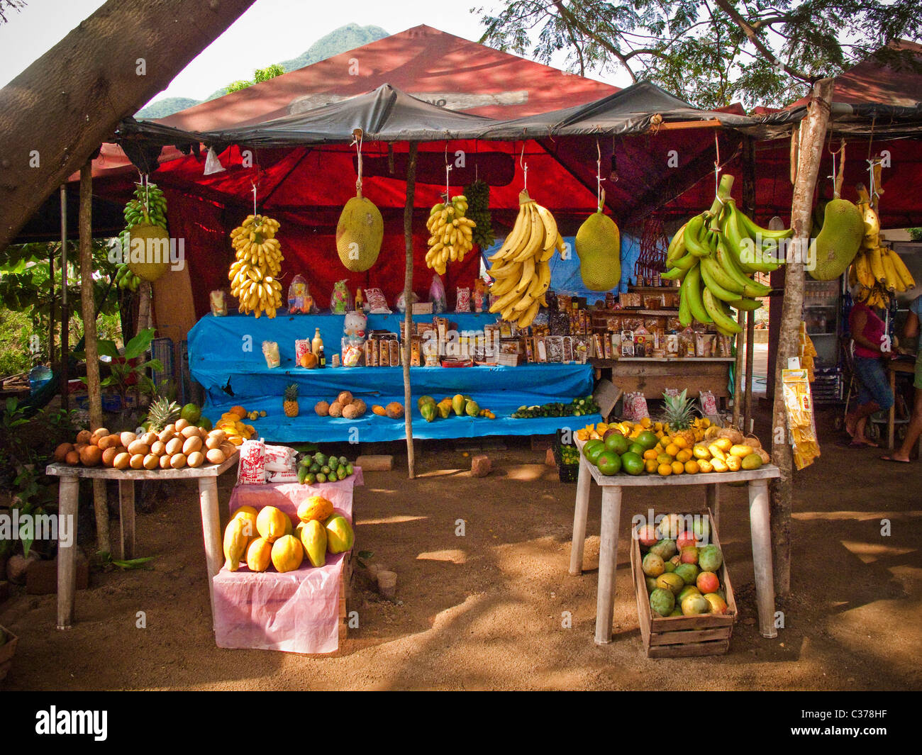 fruit stand in manzanillo, colima, mexico Stock Photo - Alamy
