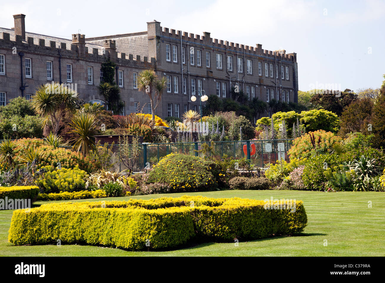 Treganna Castle Hotel and grounds, St Ives, Cornwall England UK Stock ...