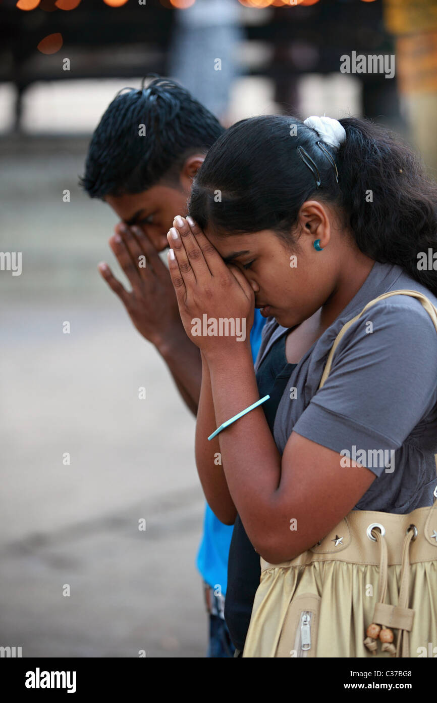 Asia man praying at temple hi-res stock photography and images - Alamy