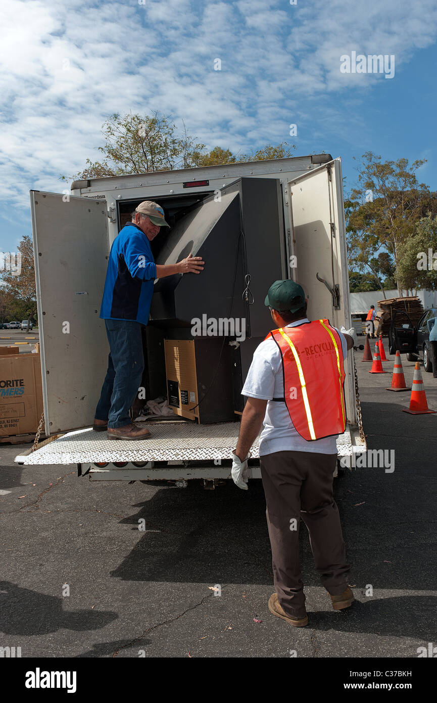 Recycling worker help in the collection, sorting, and packing of ...