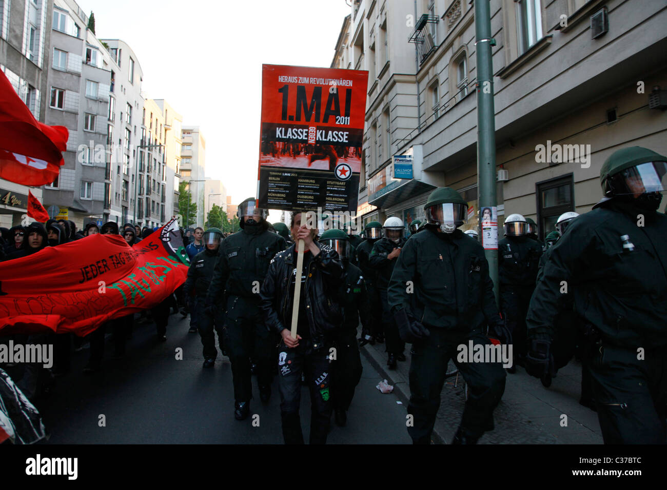 Left wing may day demonstration germany hi-res stock photography and ...