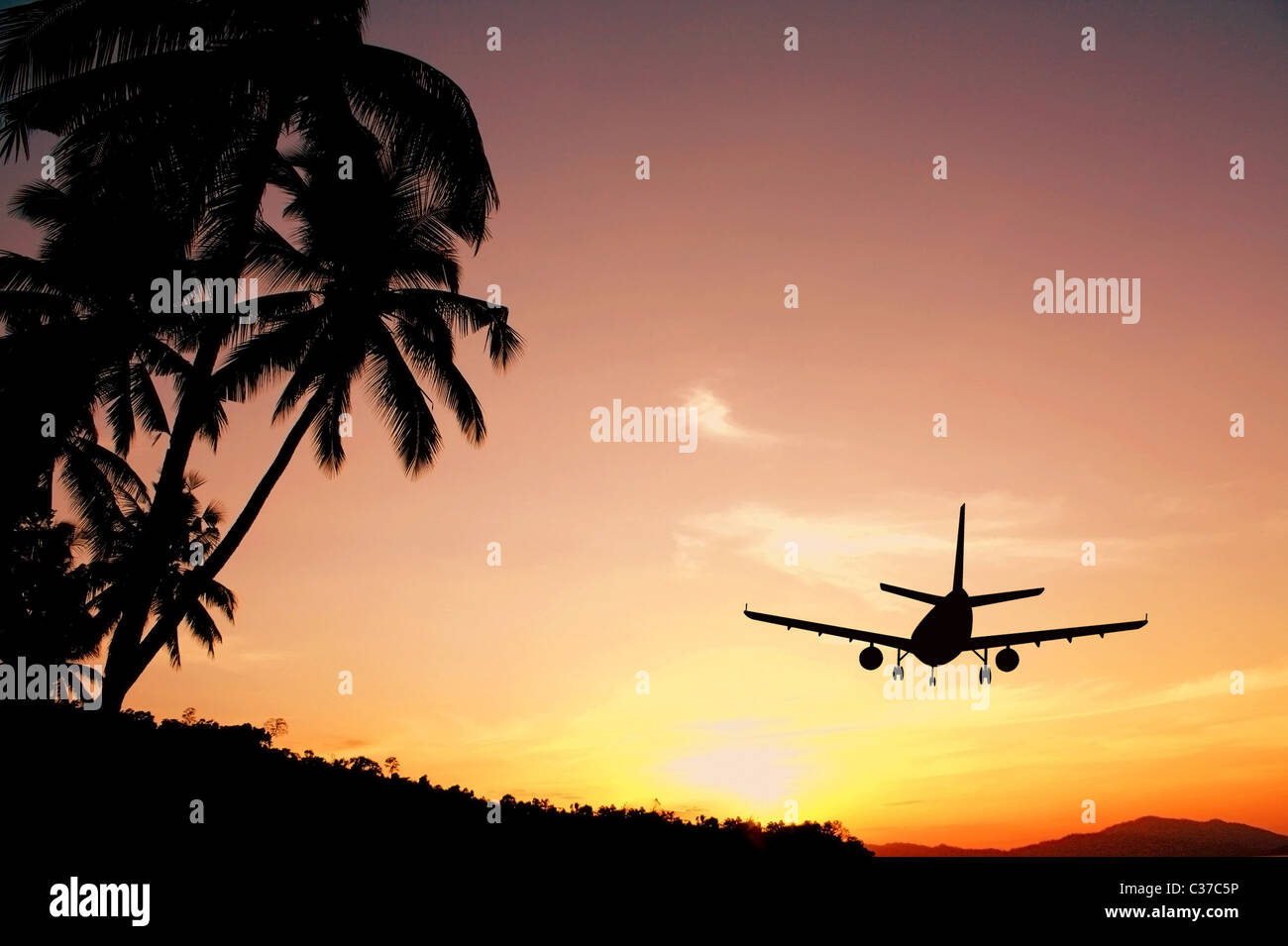 Plane sunset hi-res stock photography and images - Alamy