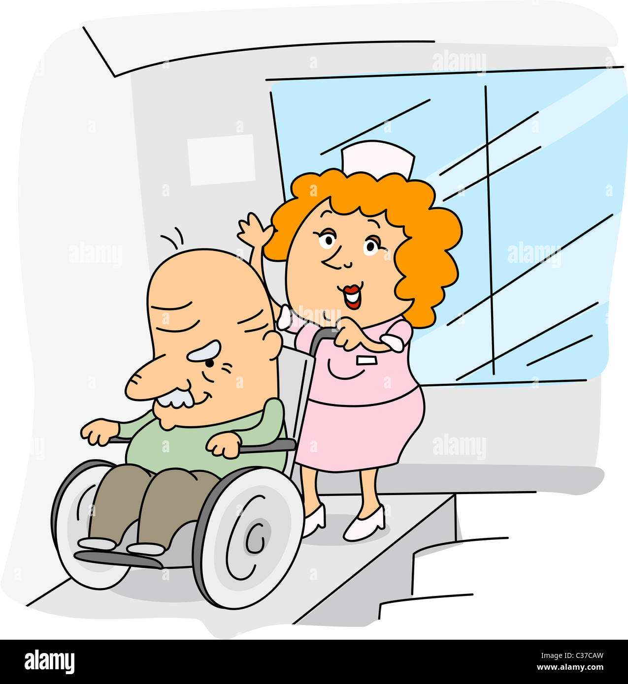 Nurse cartoon old hi-res stock photography and images - Alamy