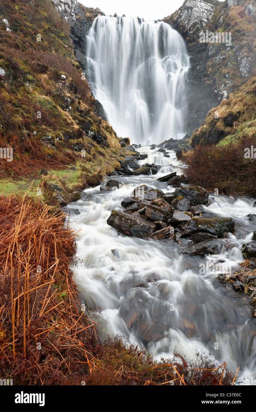 The Clashnessie Waterfall, Assynt, Sutherland, Highland, Scotland, UK ...