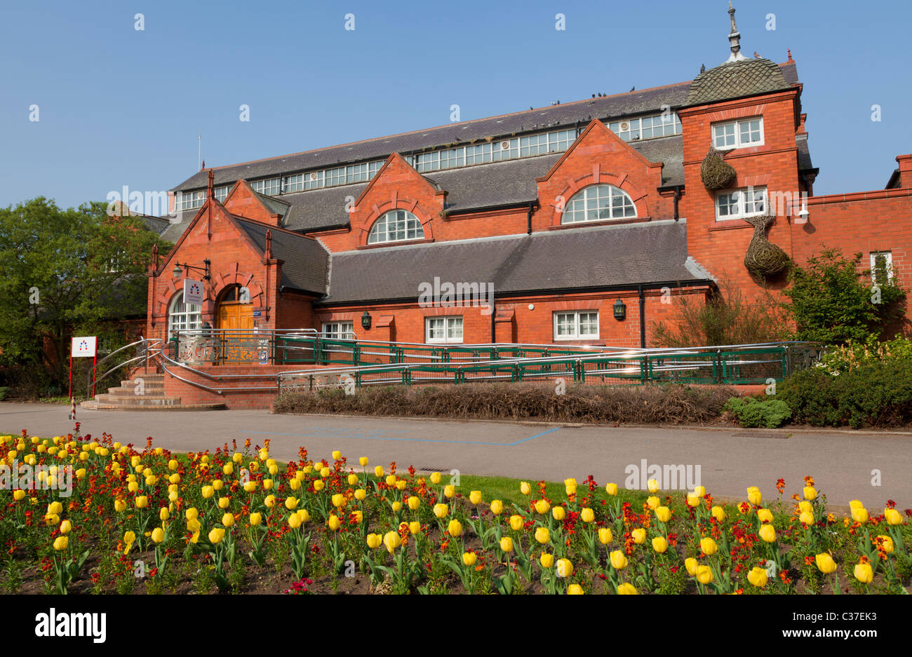 Floral display outside the Charnwood museum Queens park Loughborough ...