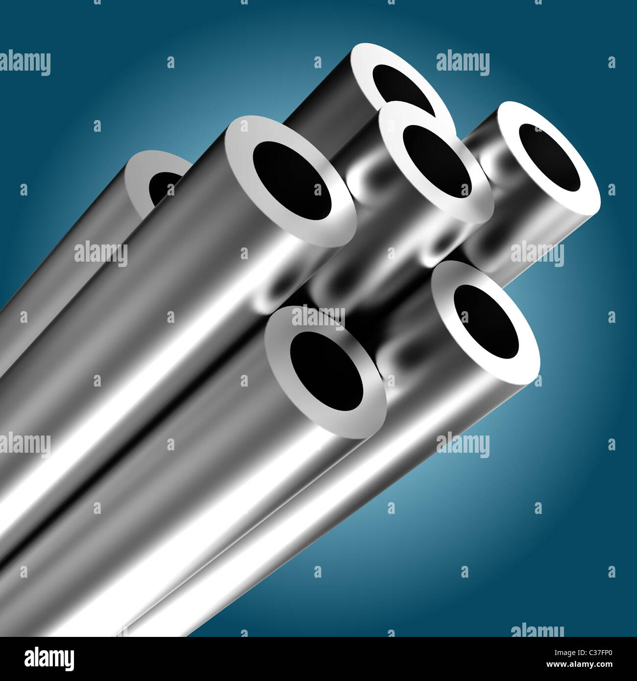 metal tube blue background Stock Photo - Alamy
