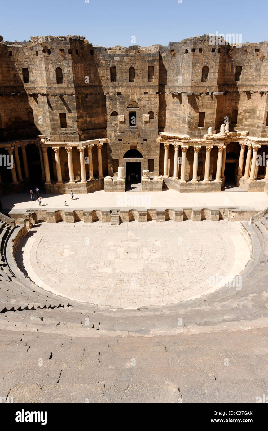 The Roman theater at Bosra Syria, which is one of the largest and best ...