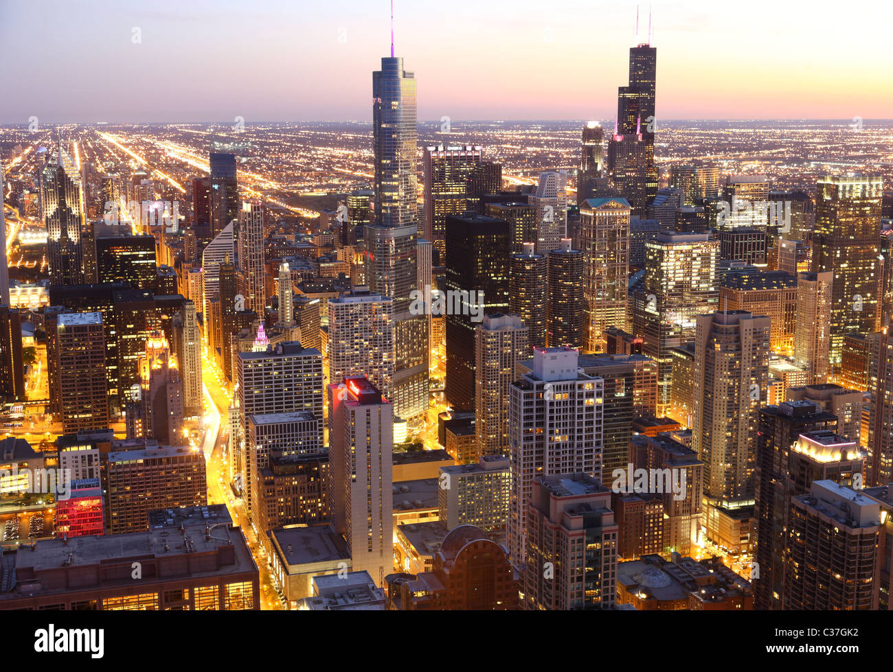 Chicago aerial view hi-res stock photography and images - Alamy