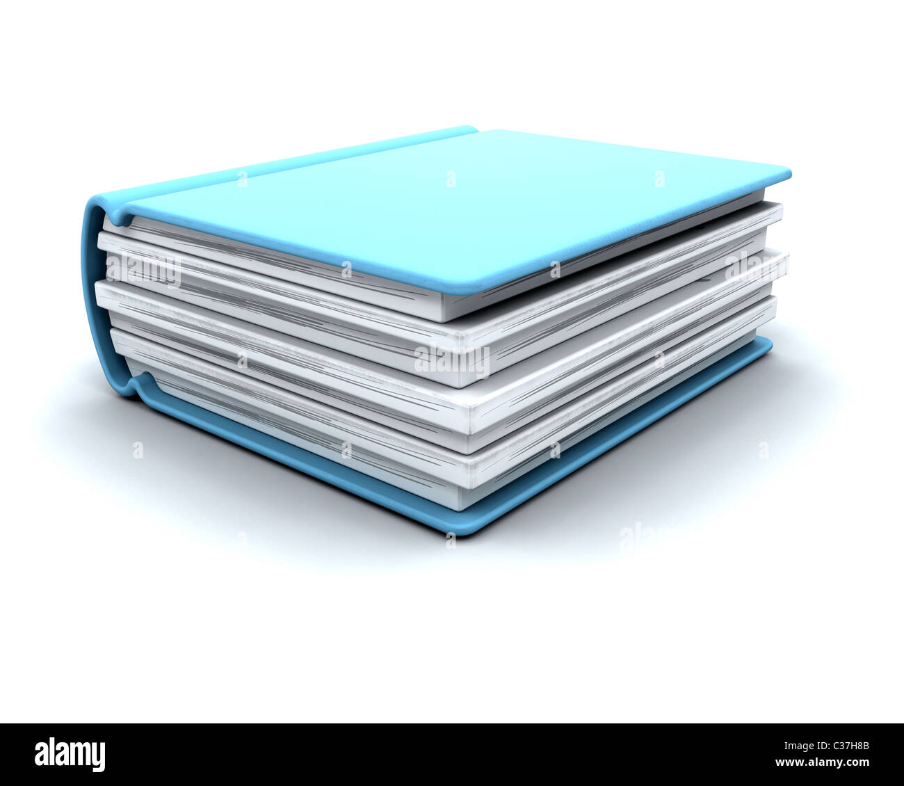 3d charicature render of a single book on white Stock Photo - Alamy