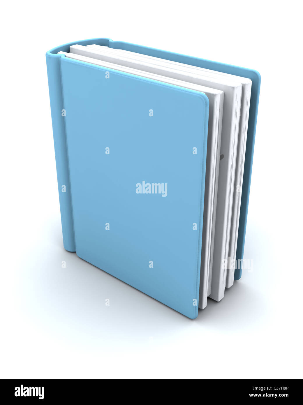 3d charicature render of a single book on white Stock Photo - Alamy