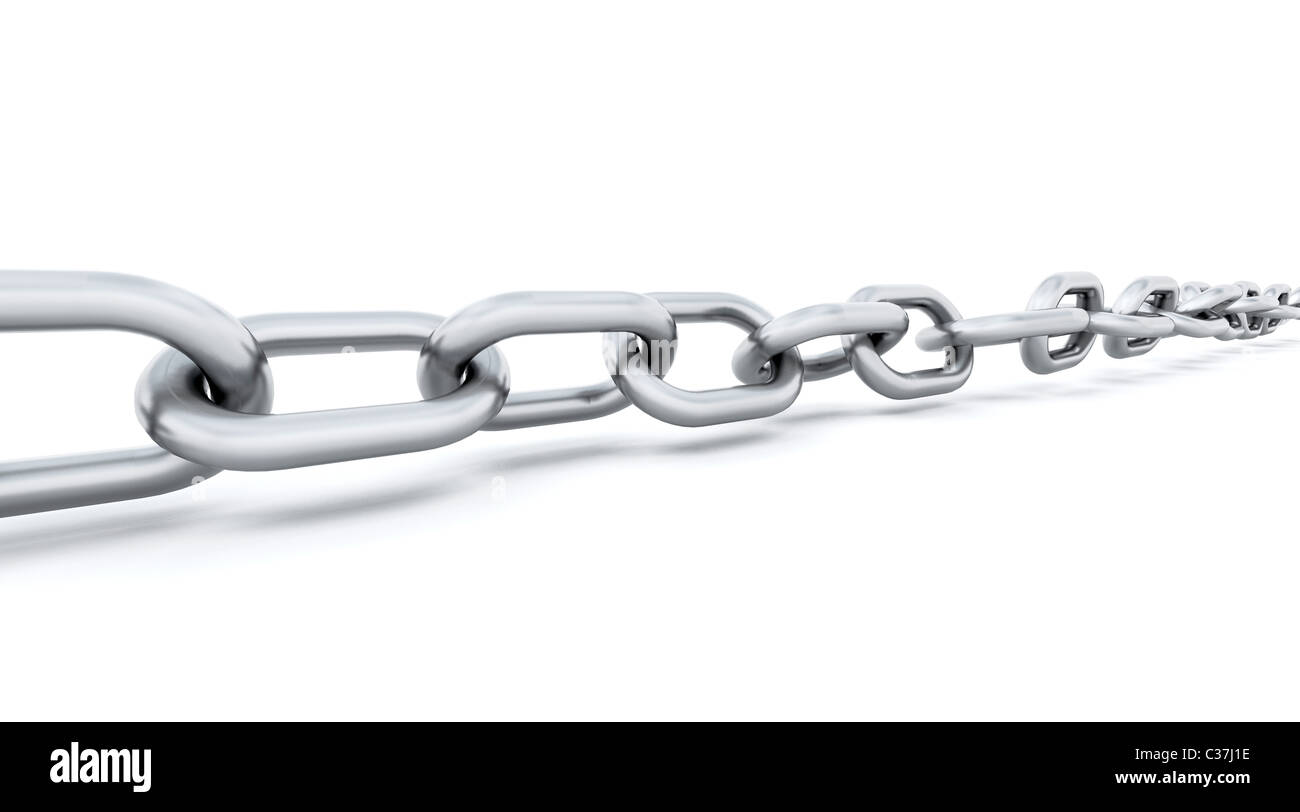3d render of a chain isolated on white Stock Photo - Alamy