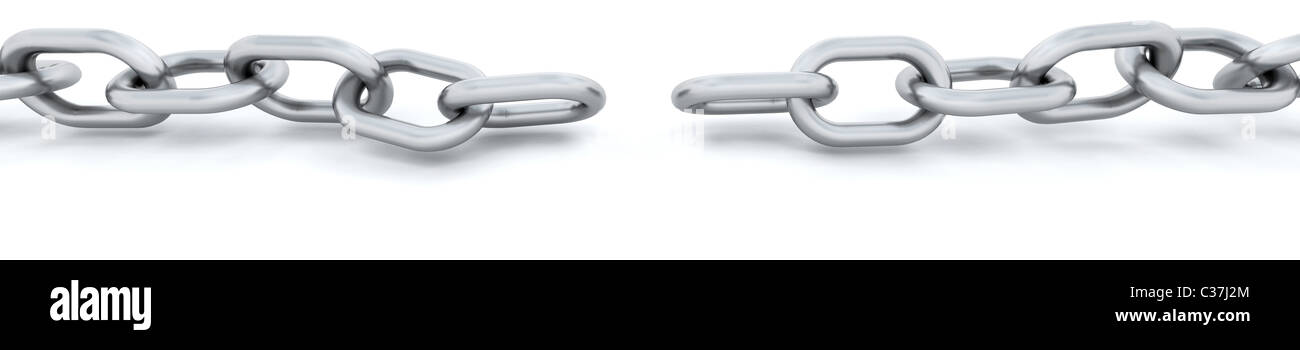 3d render of a chain isolated on white Stock Photo - Alamy