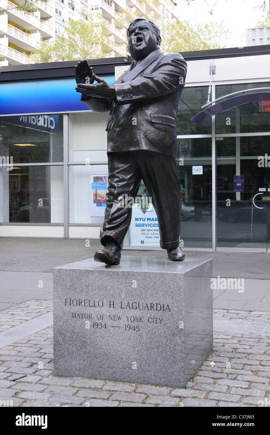 The statue of former New York City Mayor Fiorello La Guardia on ...