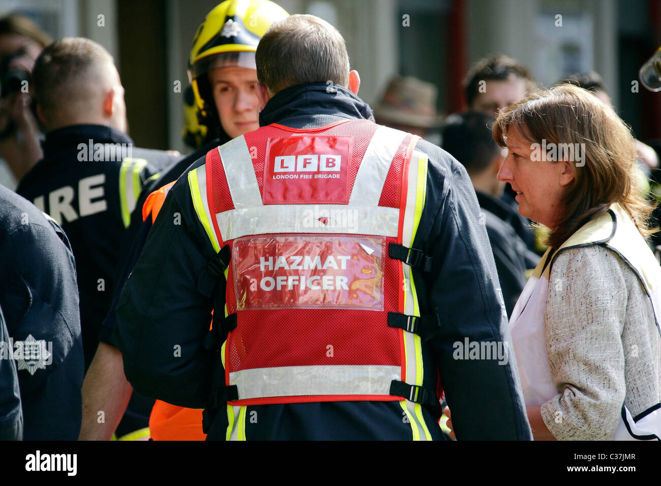 LFB HAZMAT Officer Stock Photo - Alamy