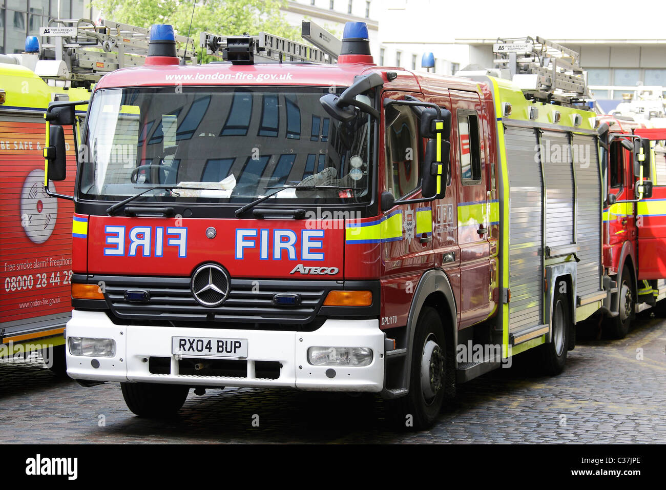 Fire Engines at and HAZMAT incident in central London Stock Photo - Alamy