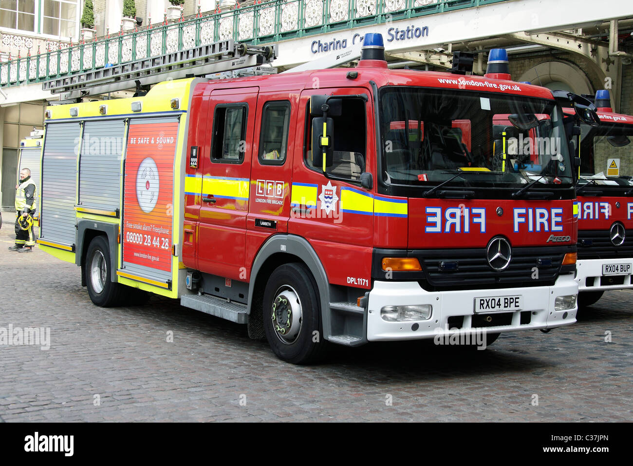 Fire Engines at an HAZMAT incident in London Stock Photo - Alamy