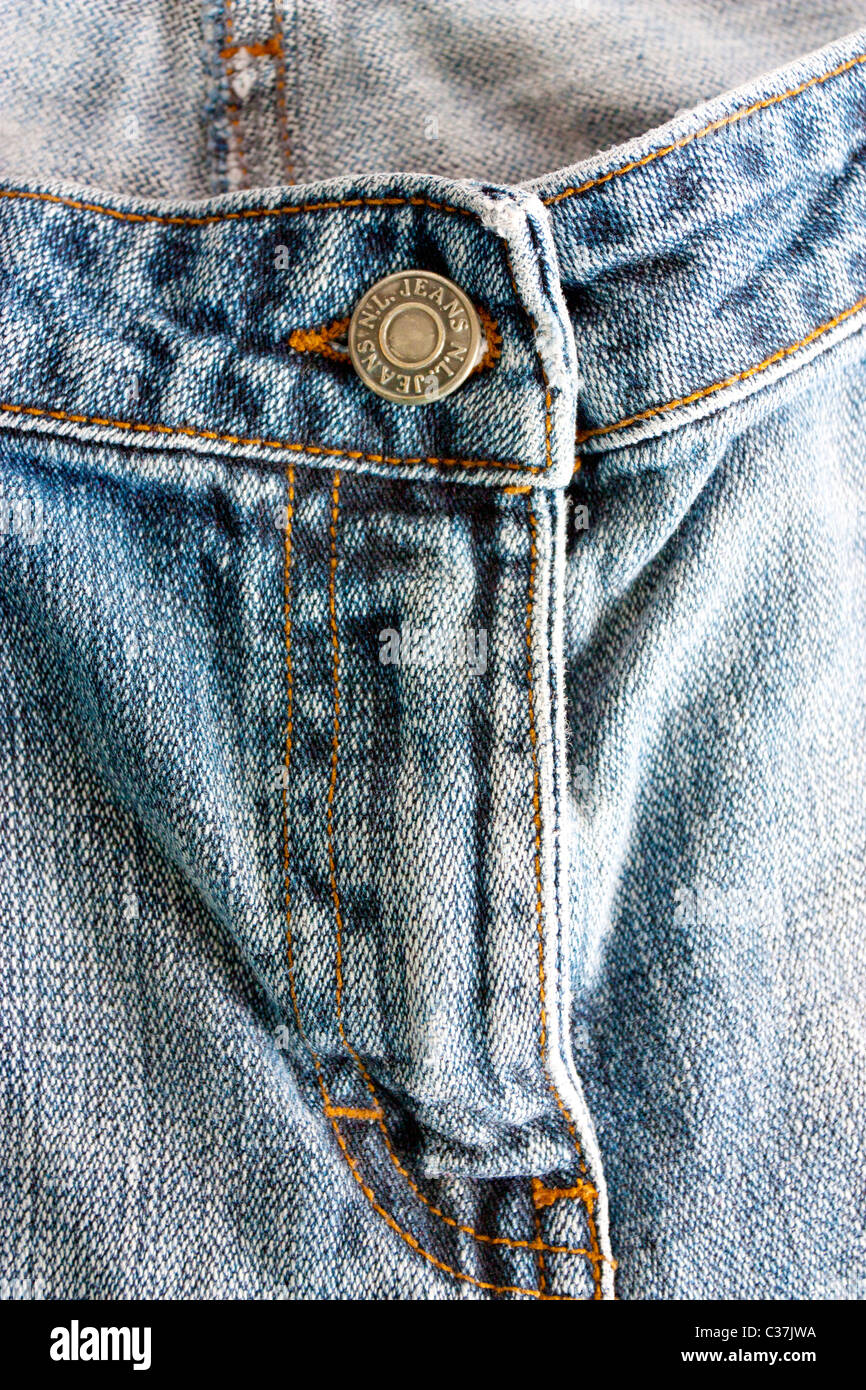 macro studio shot of close up of jeans fly Stock Photo - Alamy