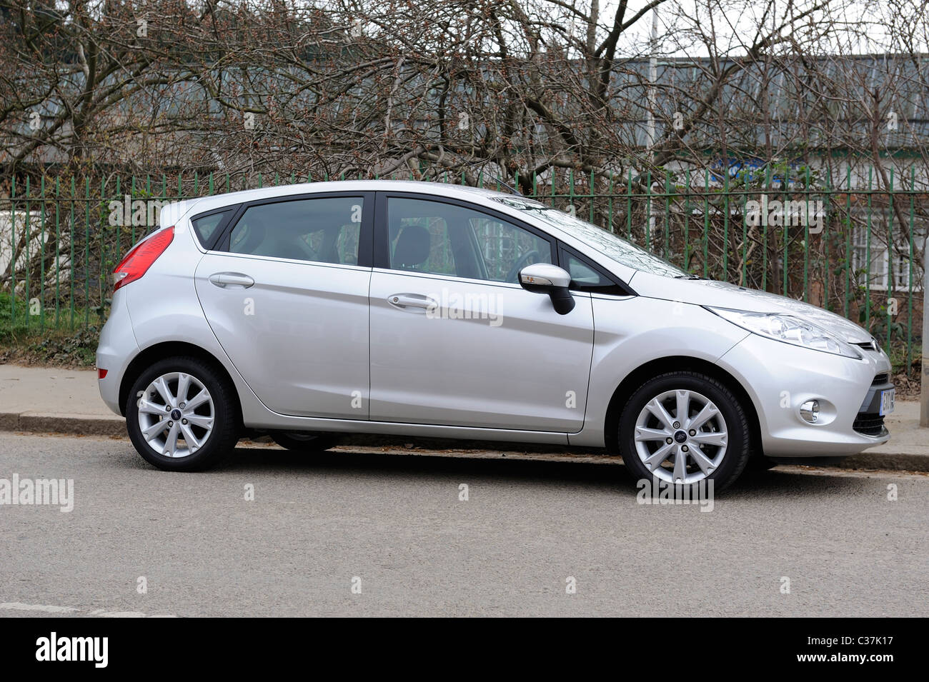 Ford fiesta zetec silver england uk Stock Photo - Alamy