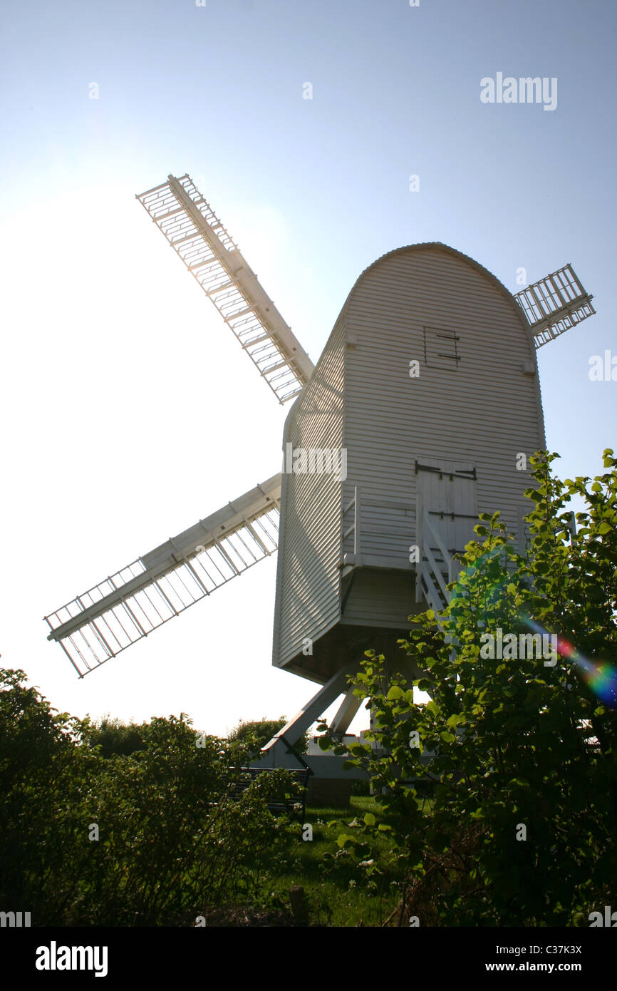 Chillenden Windmill in Kent in bright summer sunshine Stock Photo - Alamy