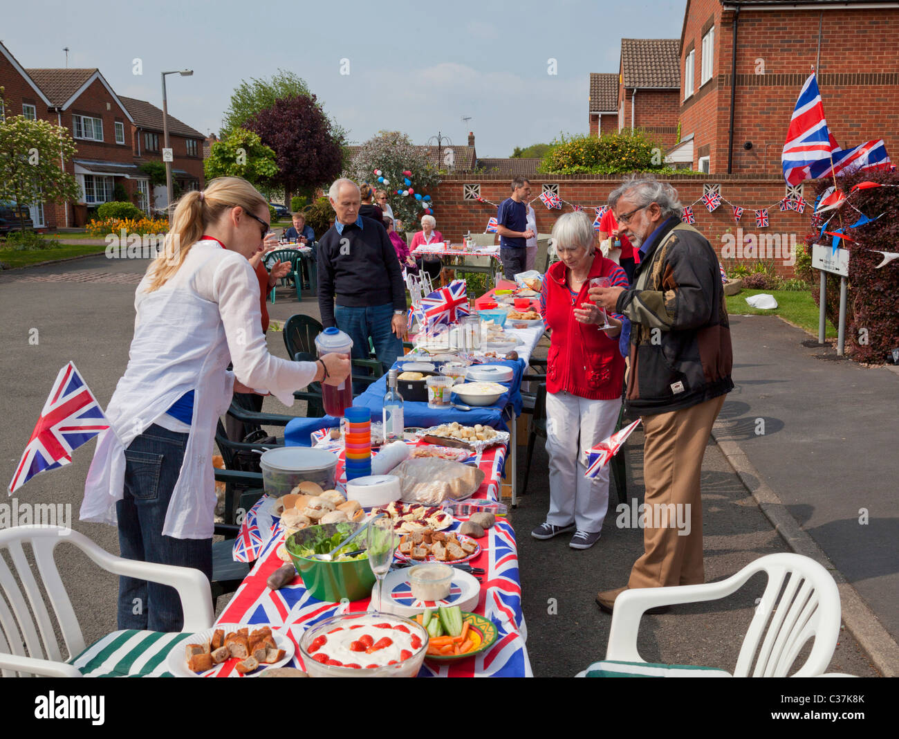 Street party to celebrate the royal wedding between Prince William and ...