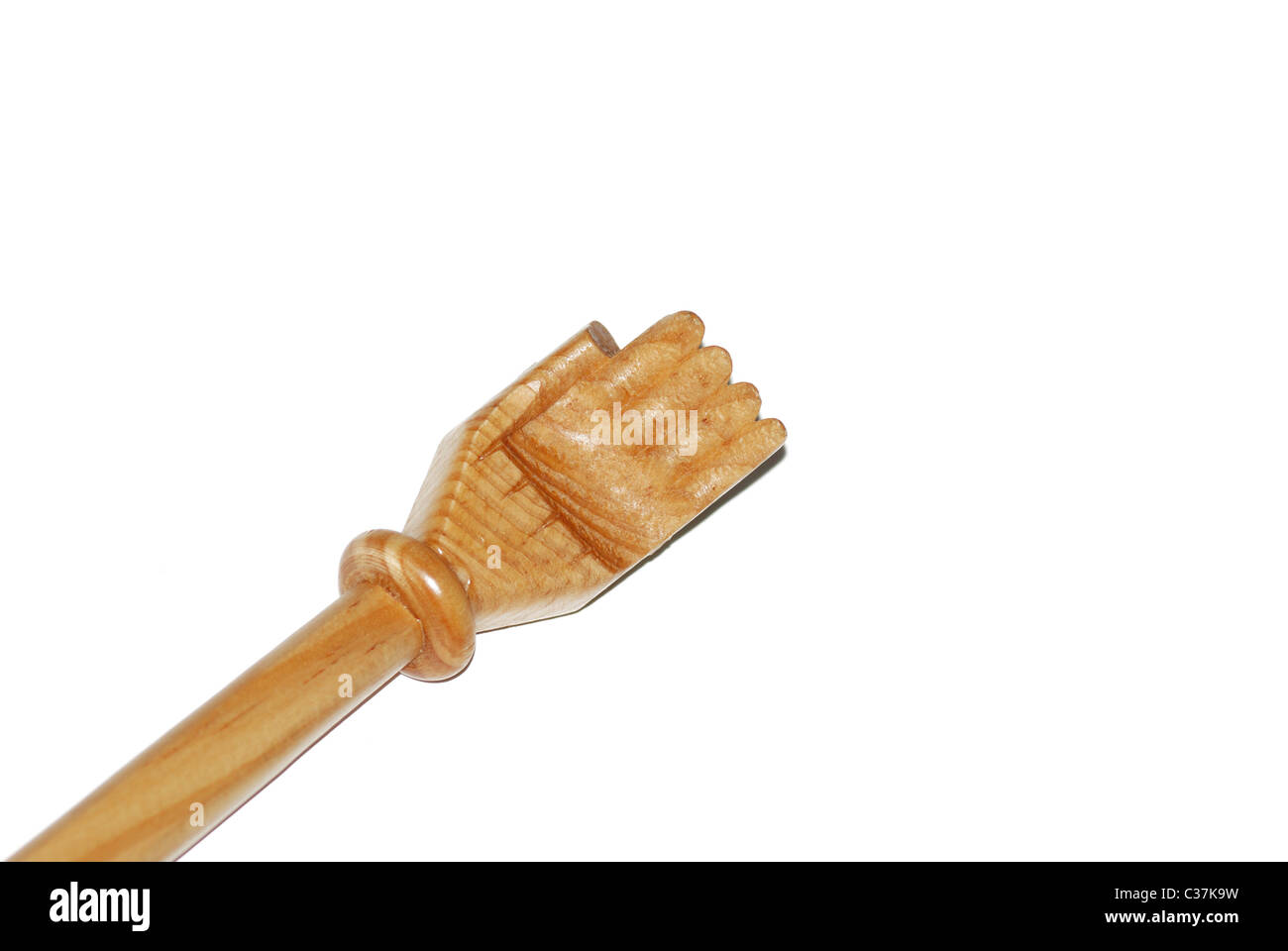 wooden back scratcher carved into a hand Stock Photo - Alamy