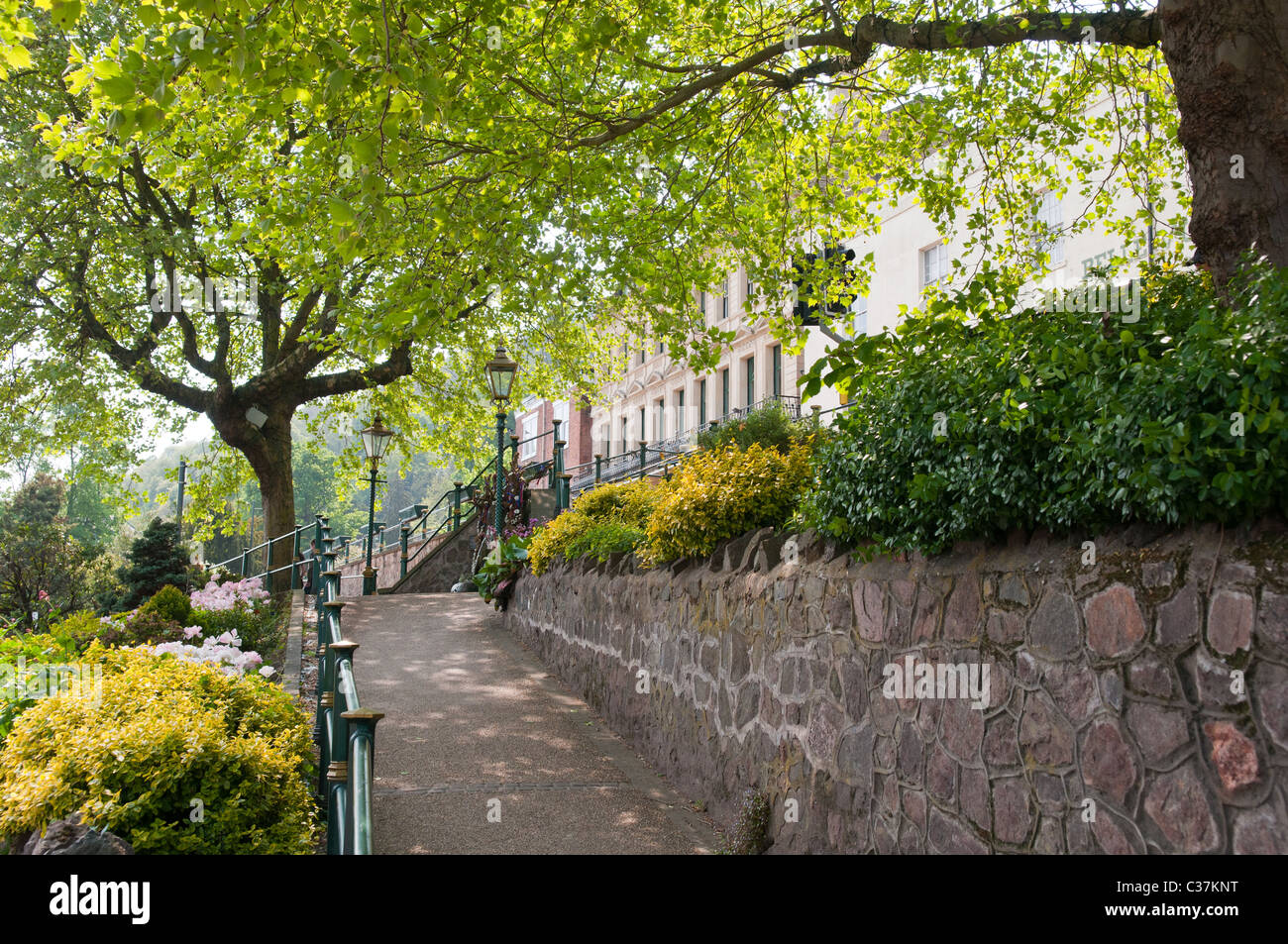 Wooded footpath, Belle Vue Terrace, Malvern Stock Photo - Alamy