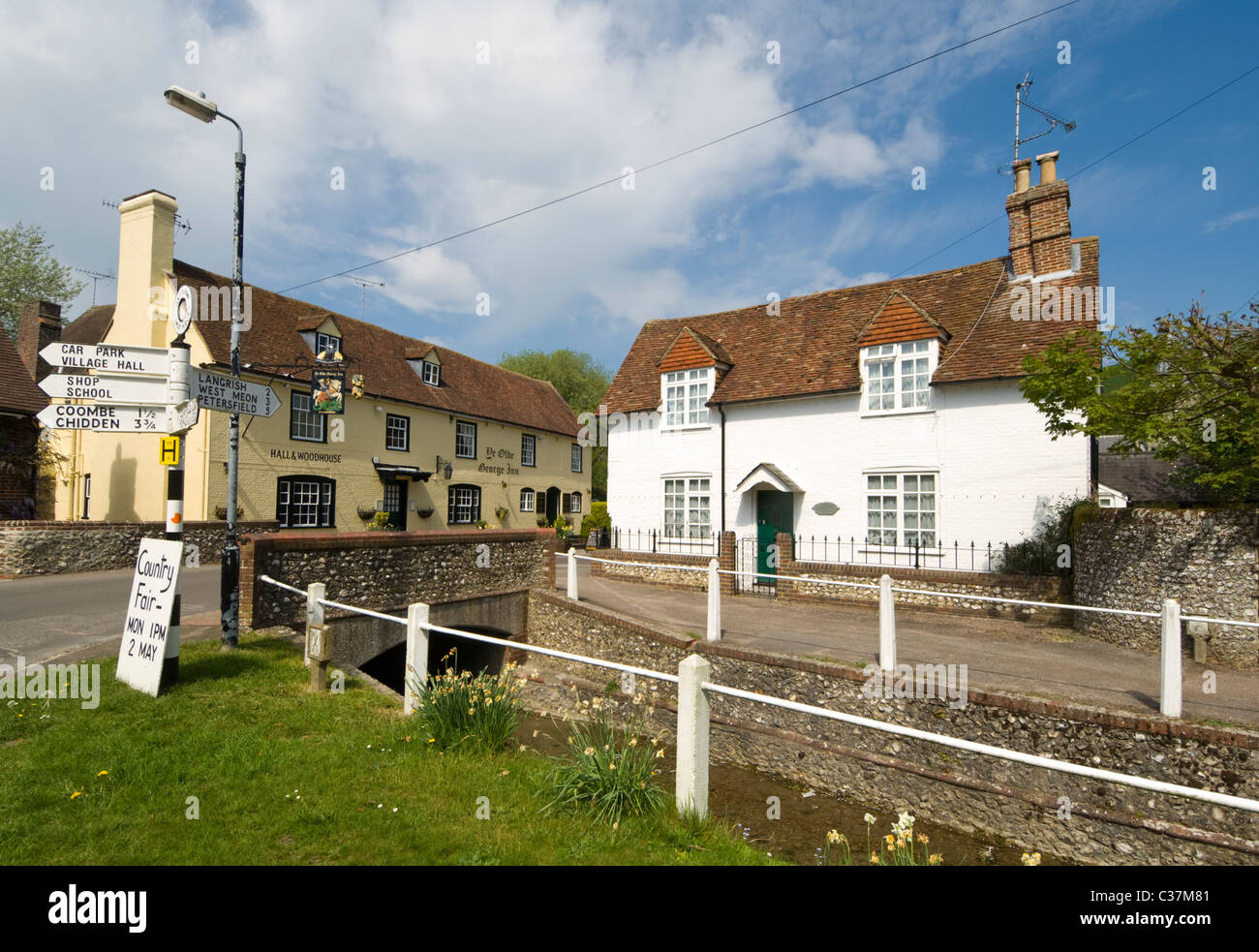 East Meon Meon Valley Hampshire UK Stock Photo - Alamy
