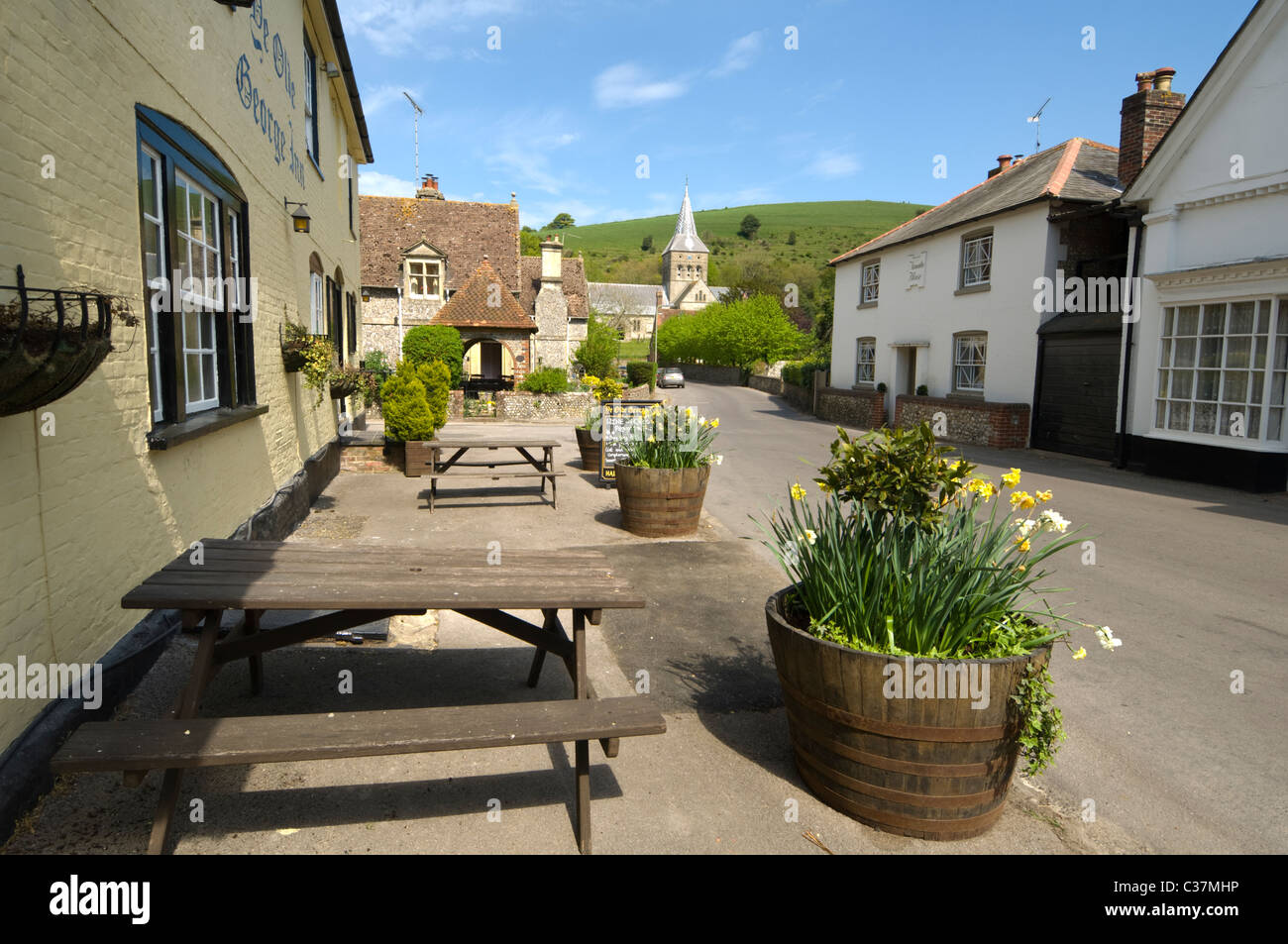 East Meon Meon Valley Hampshire UK Stock Photo - Alamy