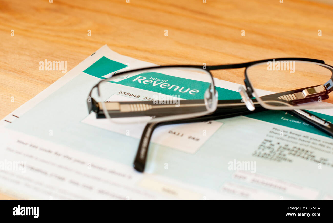 Inland revenue tax form Stock Photo - Alamy
