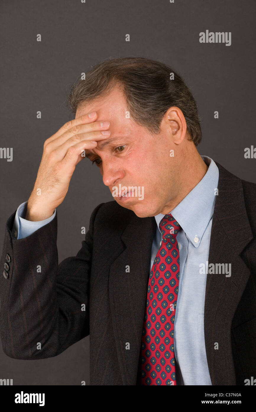 Portrait of Stressed Businessman Stock Photo - Alamy