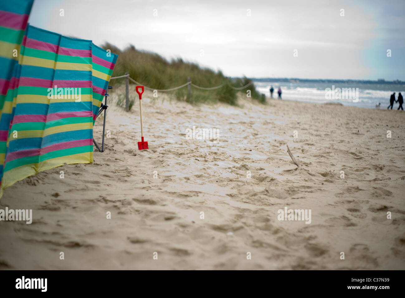 Cold and windy day at the beach Stock Photo - Alamy
