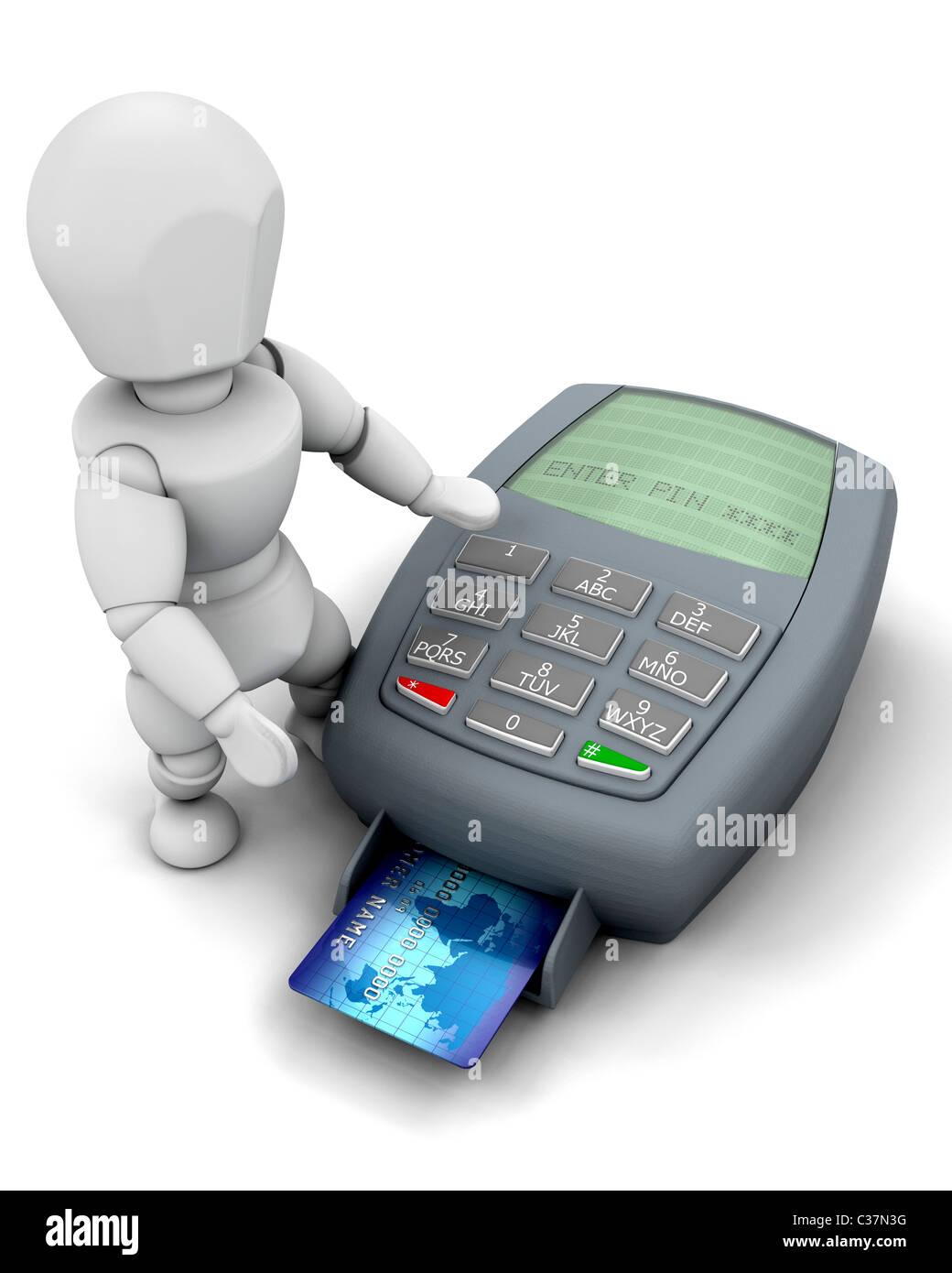 Man making payment credit Cut Out Stock Images & Pictures - Alamy