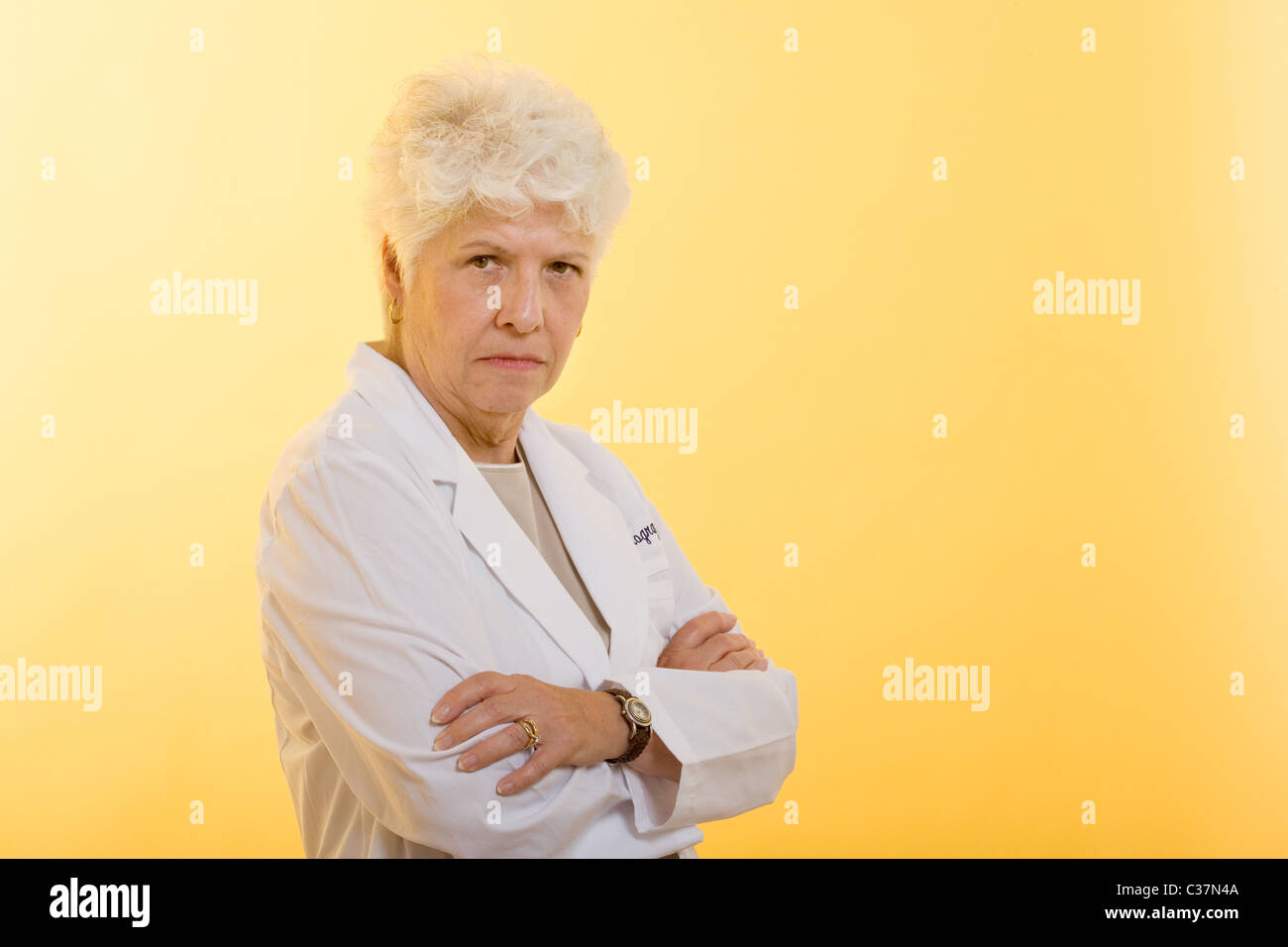 Stern older woman hi-res stock photography and images - Alamy