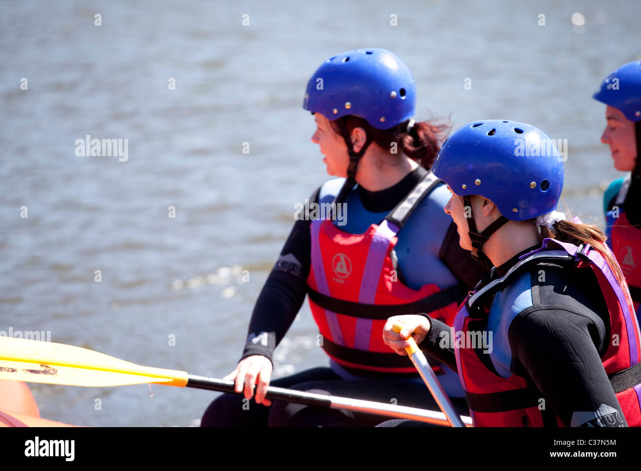 White water rafting at National Water Sports Centre, Holme Pierrepoint ...