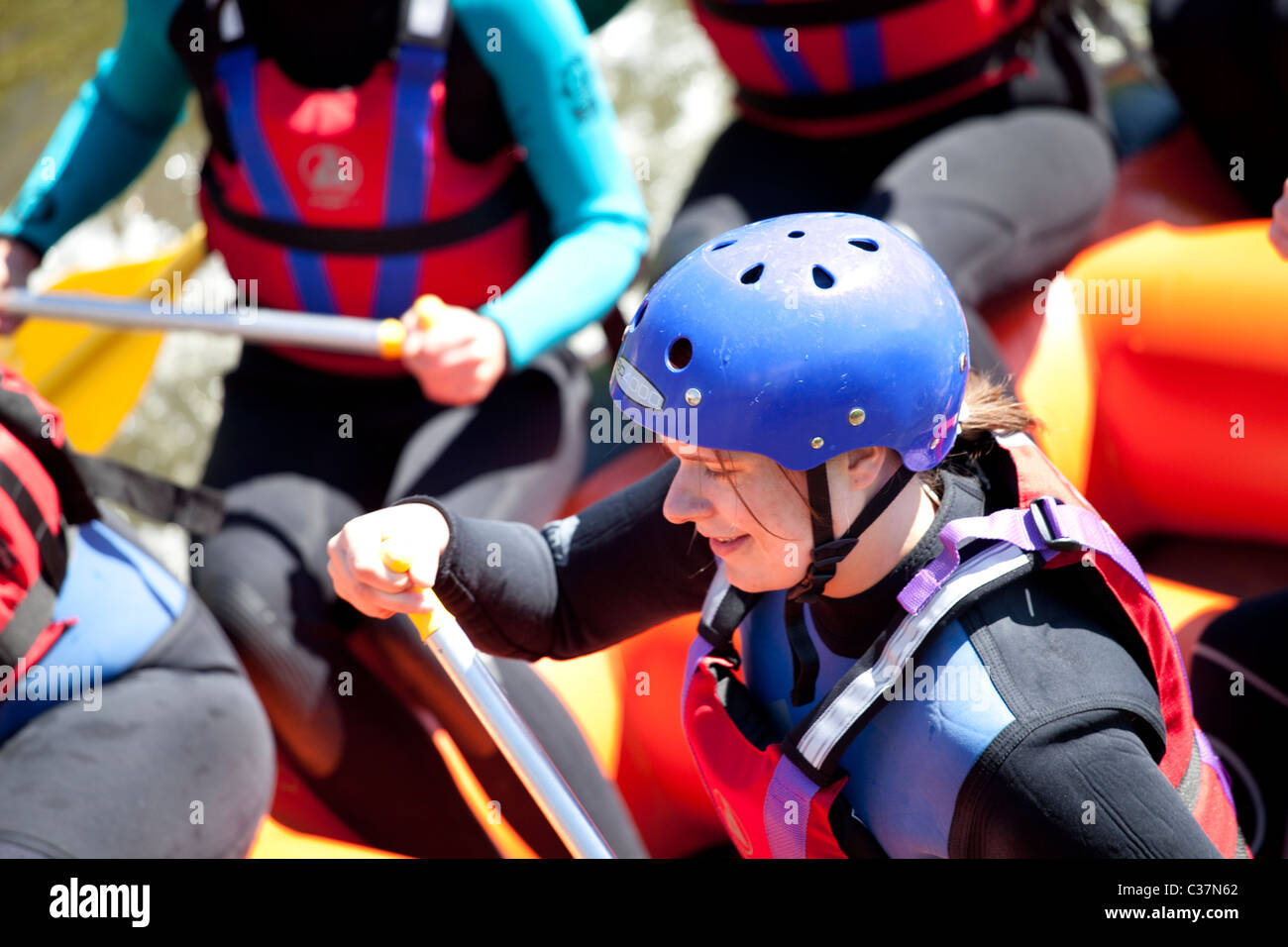 White water rafting at National Water Sports Centre, Holme Pierrepoint ...