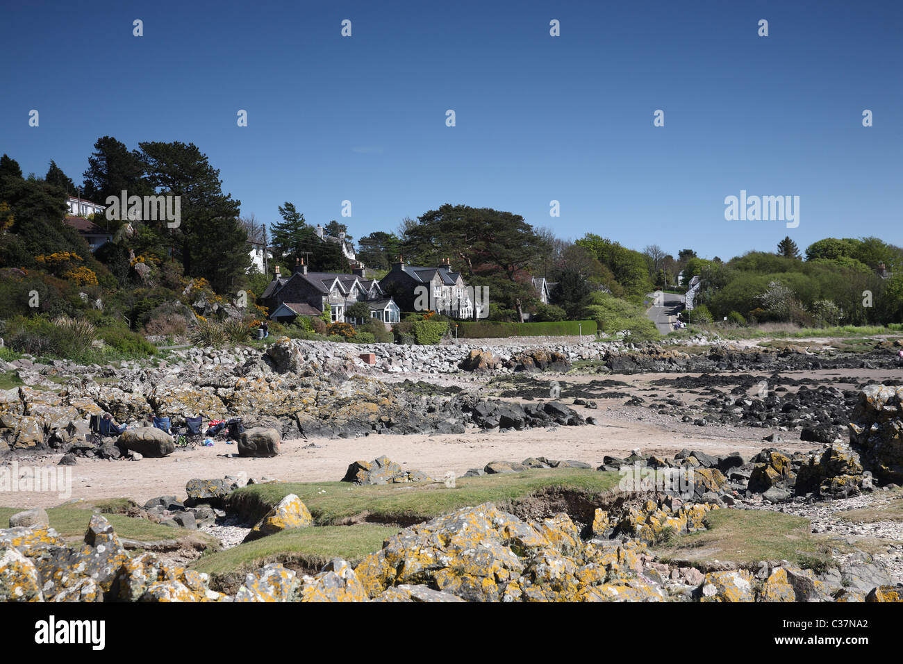 The beach at Rockcliffe near Kippford, Dumfries and Galloway Stock ...