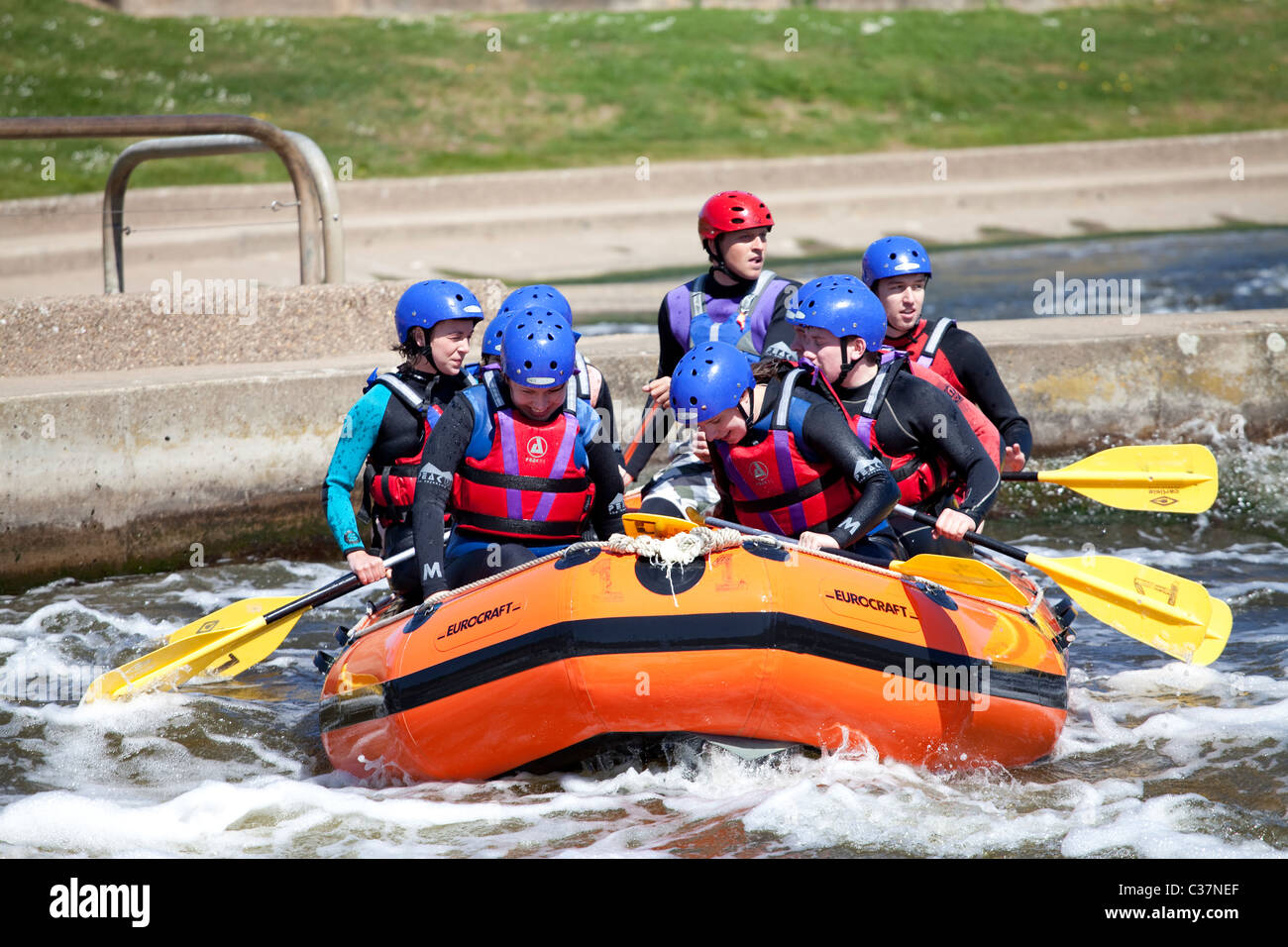 Whitewater rafters family hi-res stock photography and images - Alamy