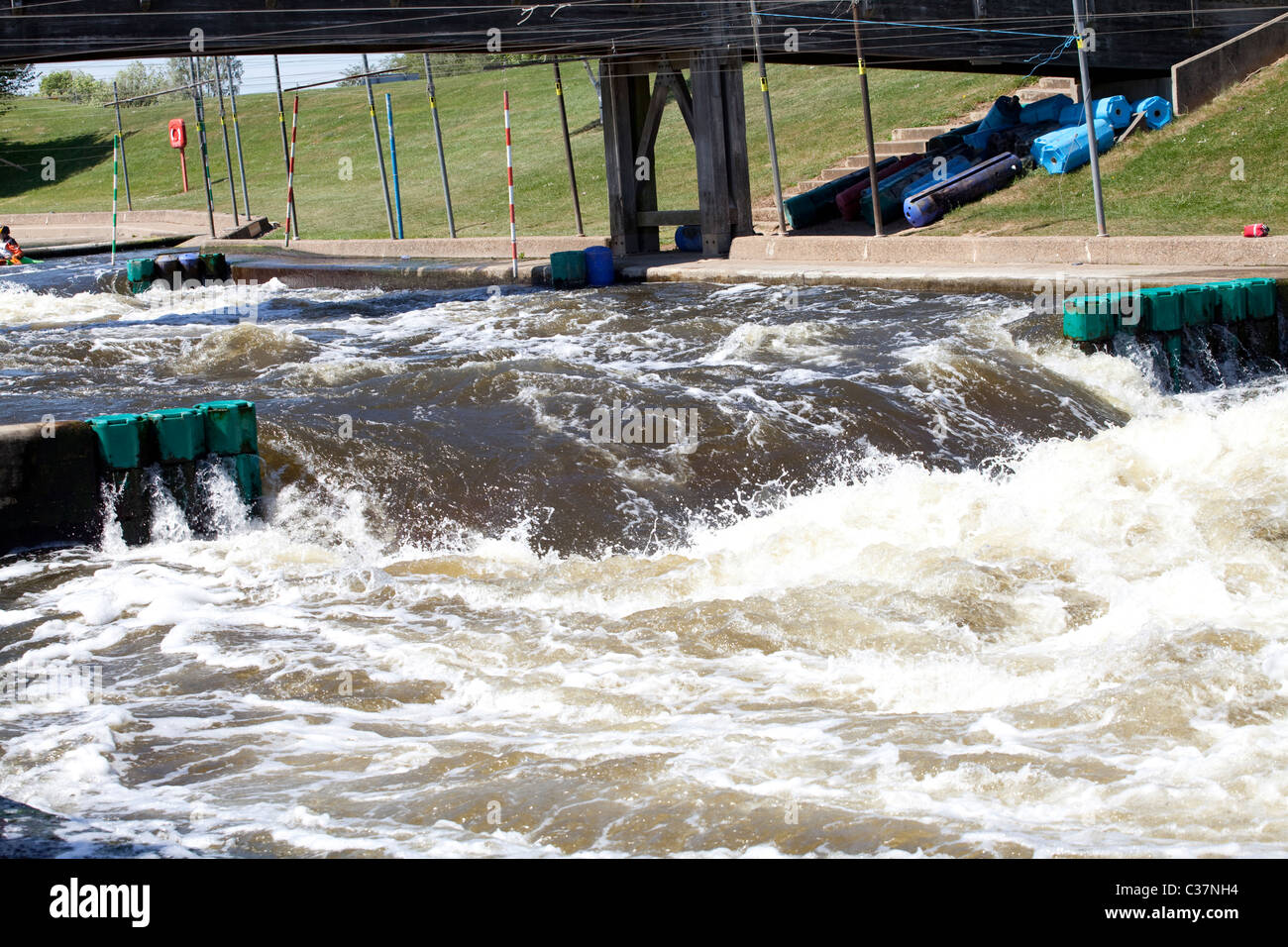 White water rafting at National Water Sports Centre, Holme Pierrepoint ...