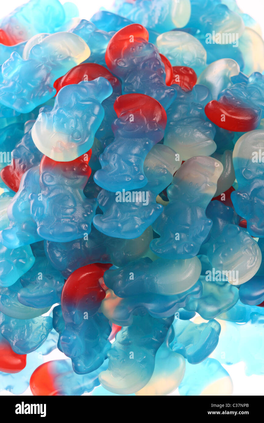 Jelly sweet, shape of a smurf, sweets, different colors, taste's ...