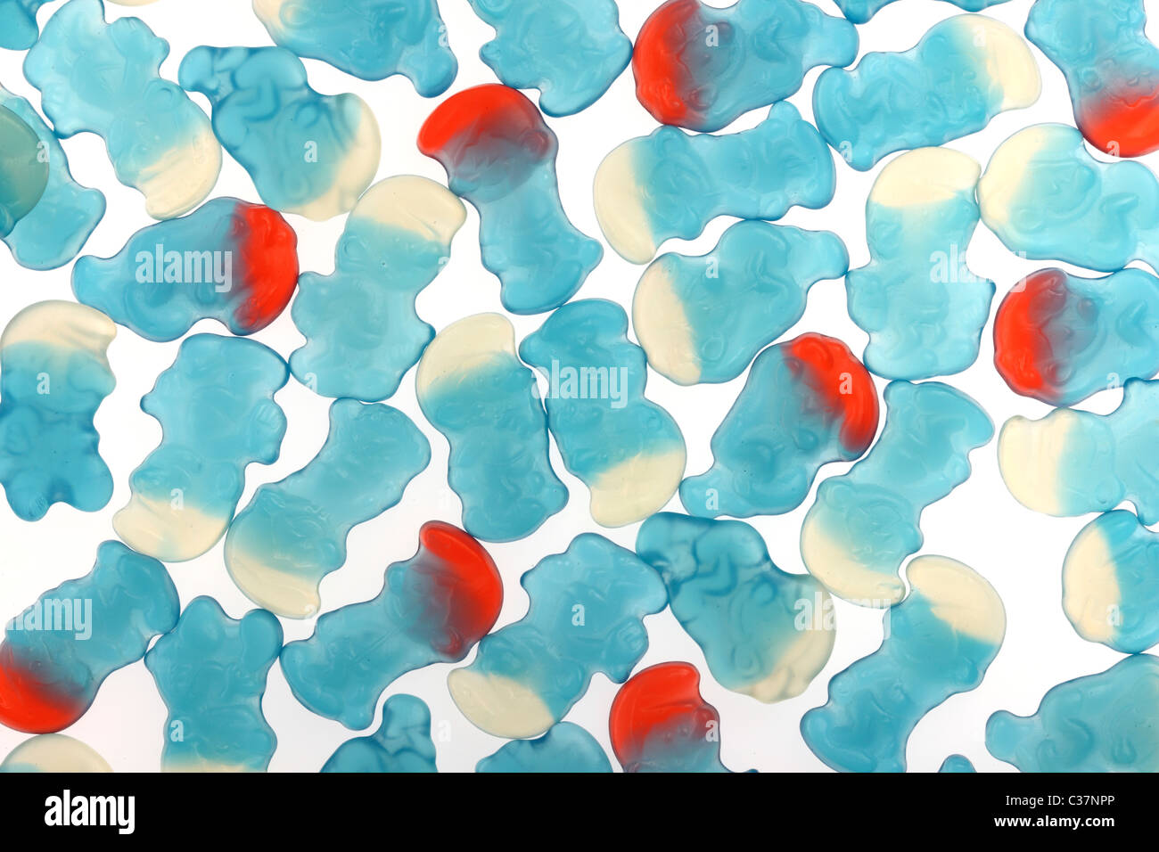 Jelly sweet, shape of a smurf, sweets, different colors, taste's ...