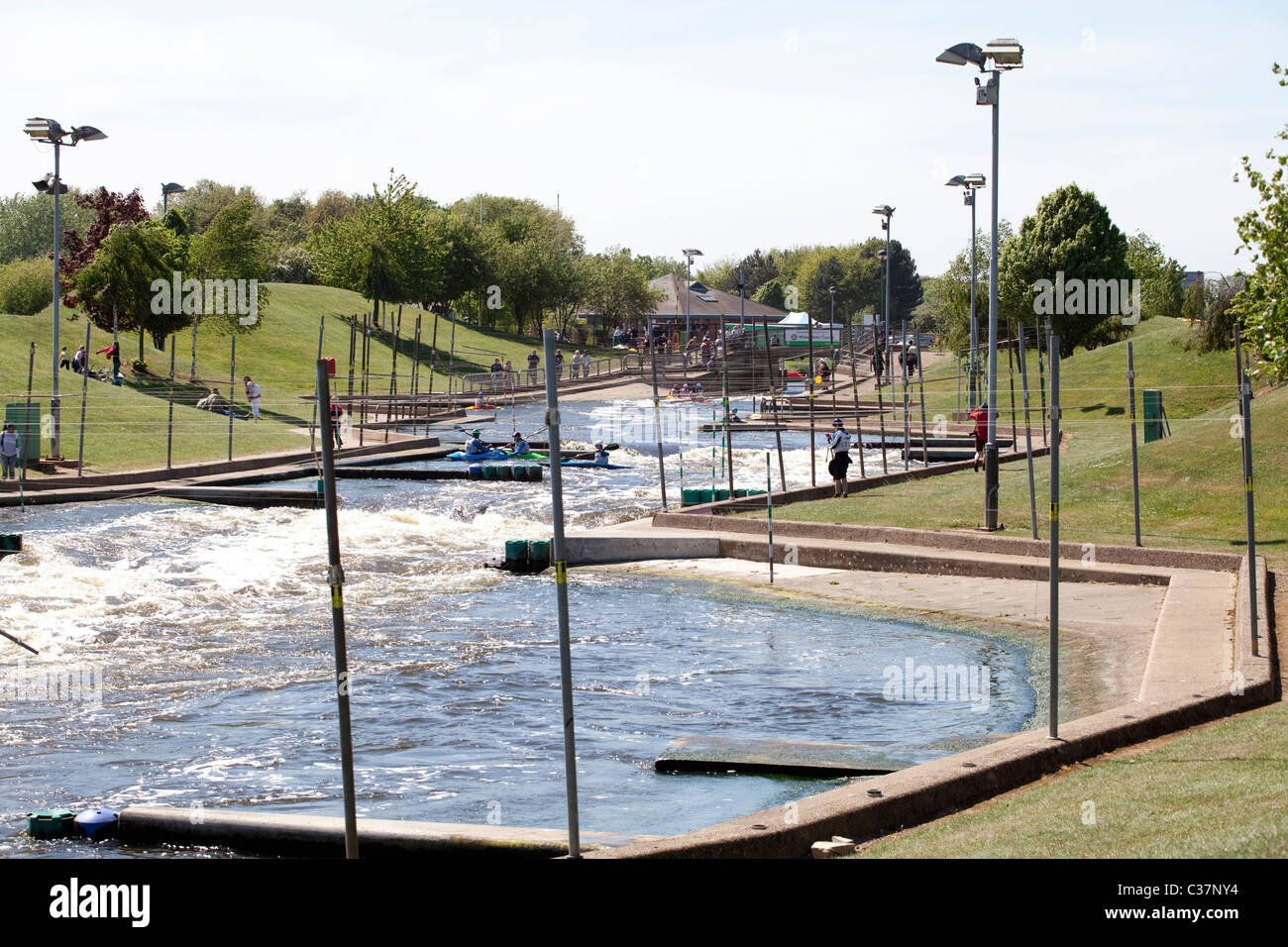 White water rafting at National Water Sports Centre, Holme Pierrepoint ...