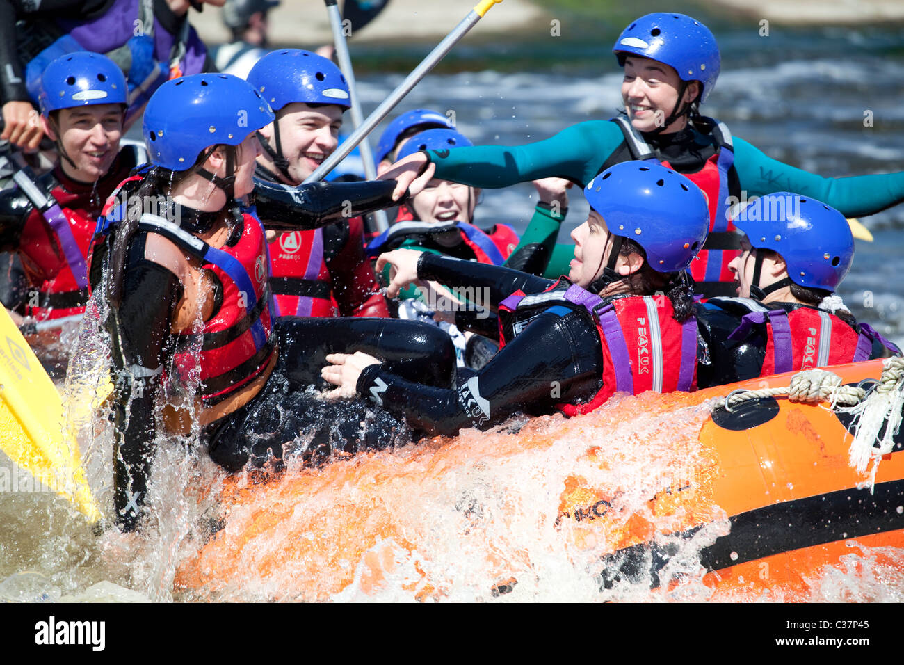 White water rafting at National Water Sports Centre, Holme Pierrepoint ...