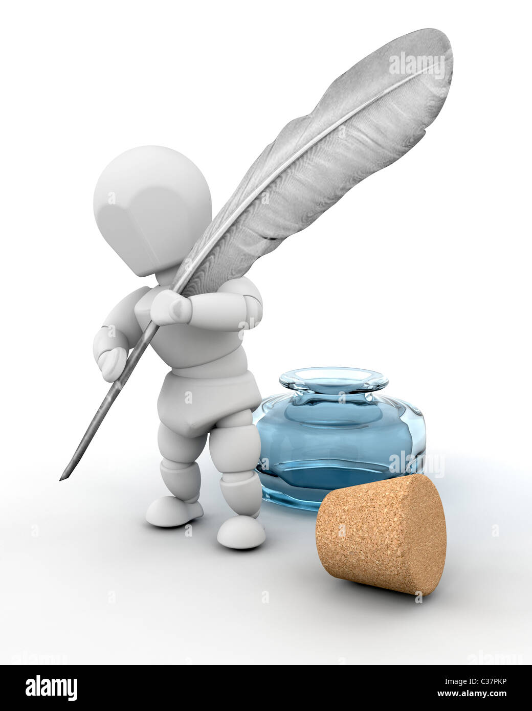 Man quill writing hi-res stock photography and images - Alamy