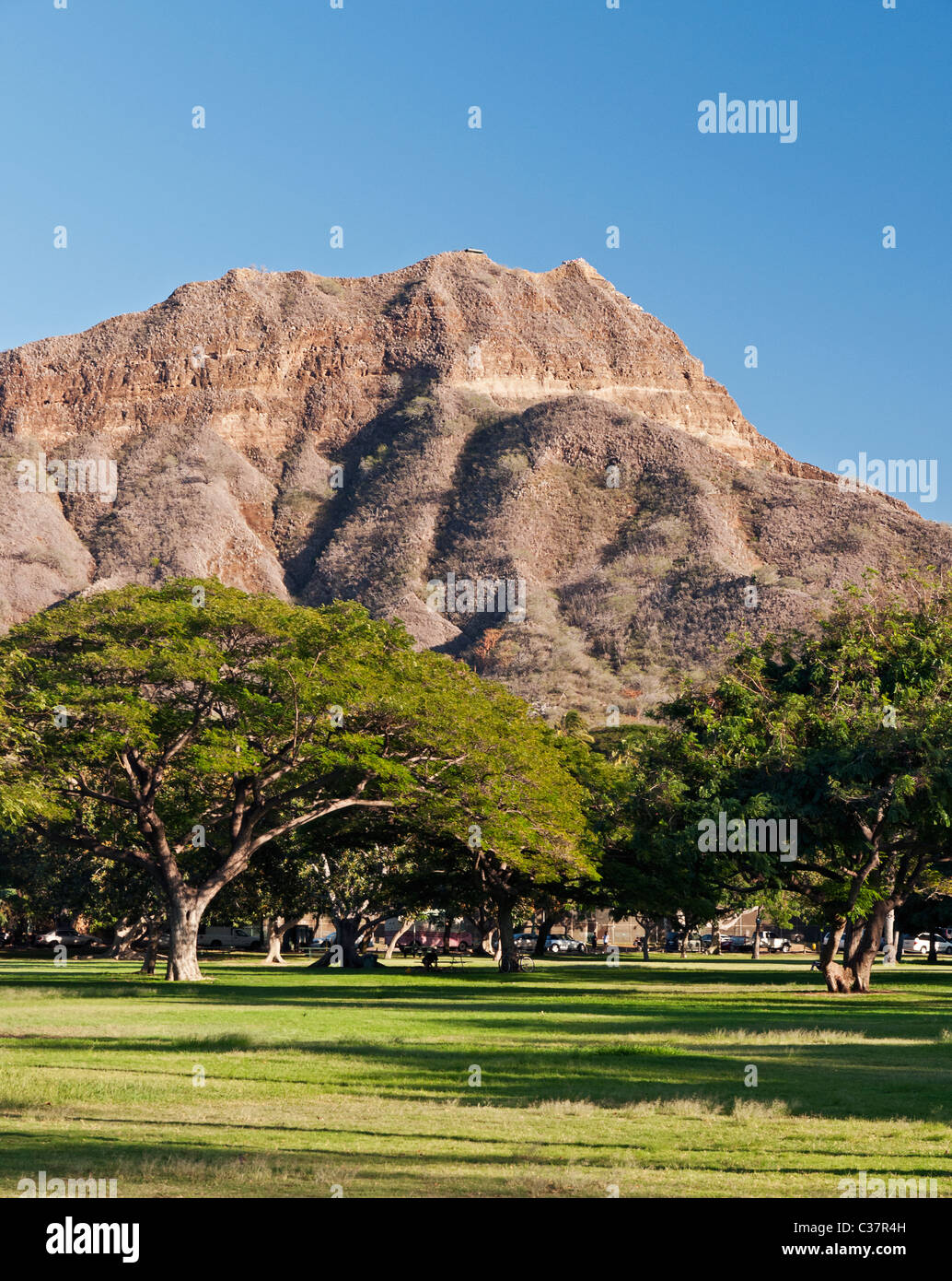 Diamond Head, a tuff cone volcanic crater is one of Hawaii's best known ...