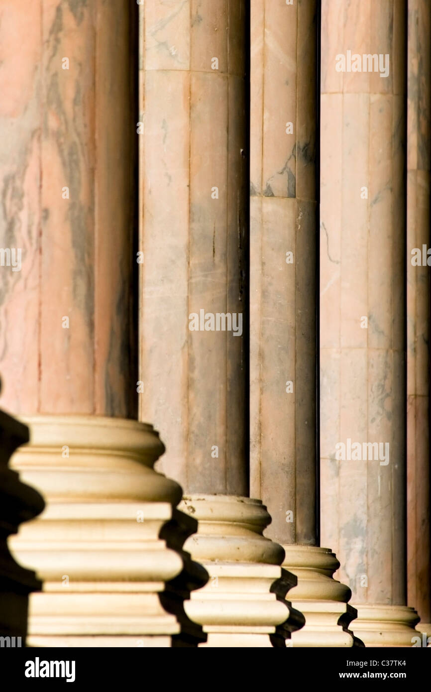 Large support columns are part of the architectural grandeur on the ...